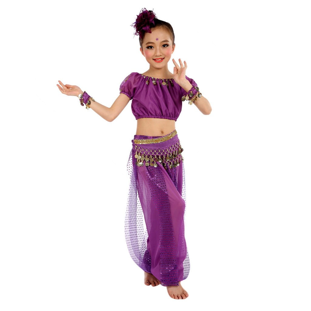 Handmade Children Girl Belly Dance Kids Belly Dancing Dance Cloth Girls ...