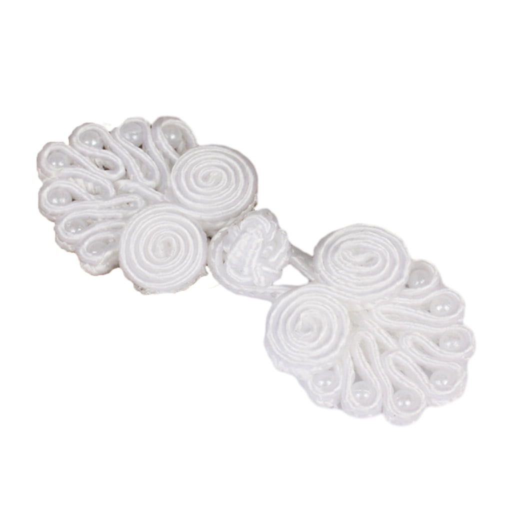 Handmade Chinese Knot Button Seven Beads Ribbon Fastener Tang Costume ...