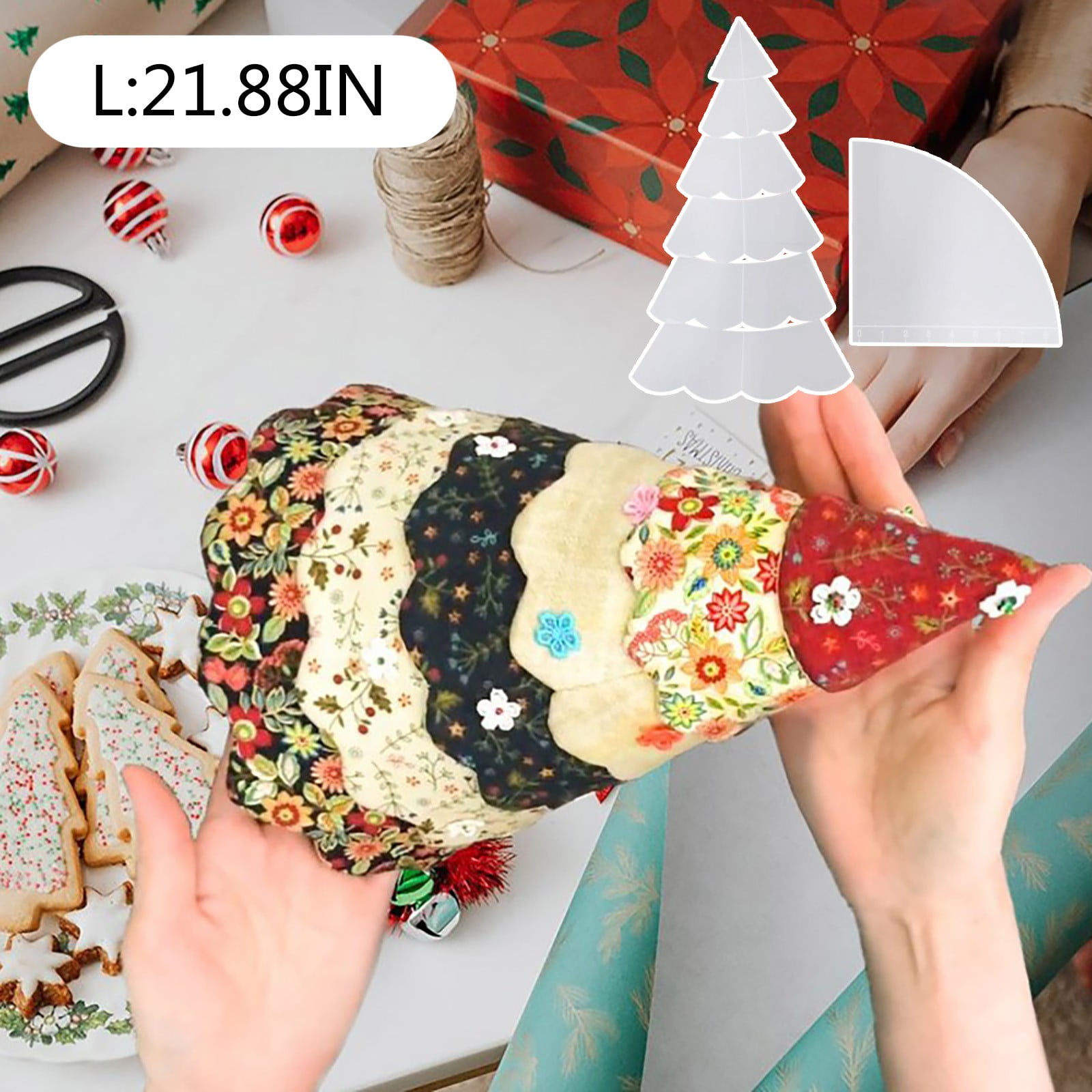 Handmade Christmas Tree Quilting Set 3 Sizes M L LLX Acrylic Handmade ...