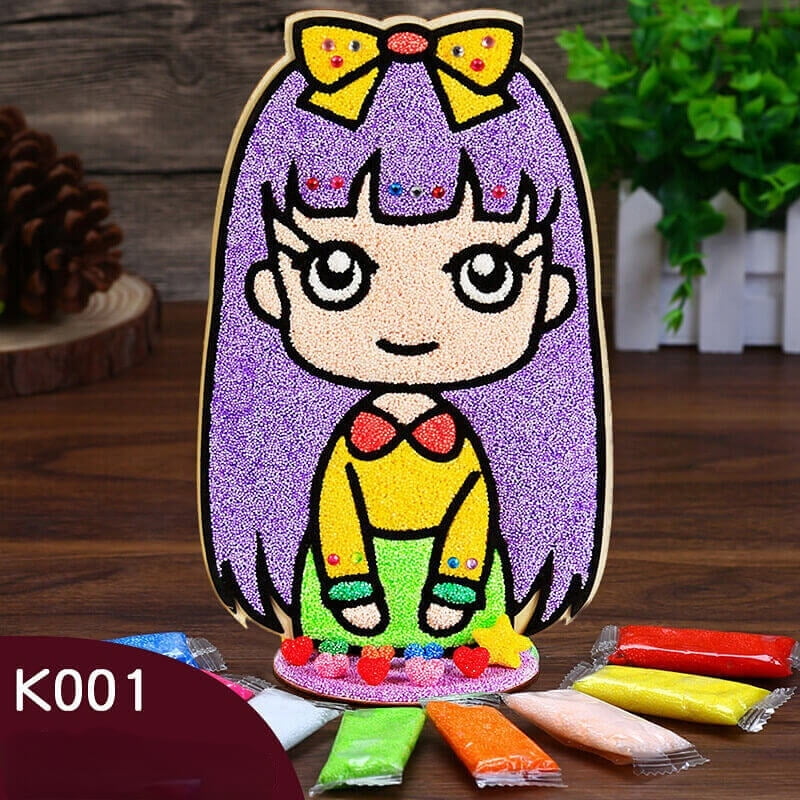 Handmade Clay Coloring DIY Puzzle Production-Snowflake Clay Painting ...