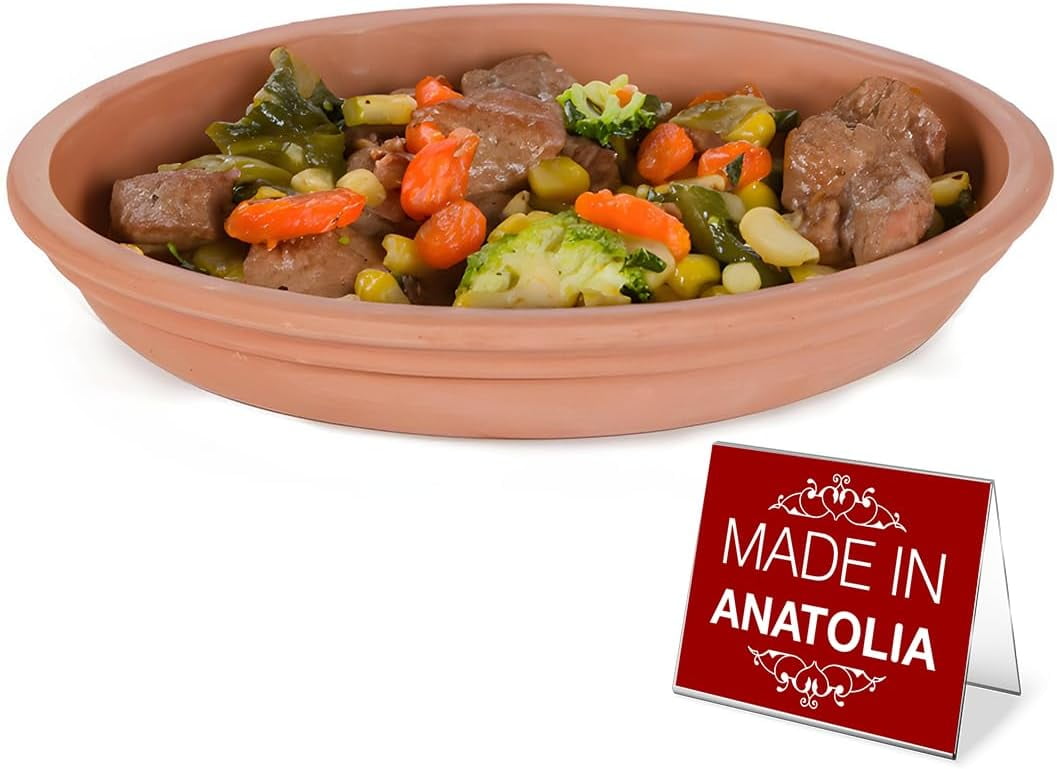 Handmade Clay Pan for Cooking, Glazed Terracotta Pot, Earthenware ...