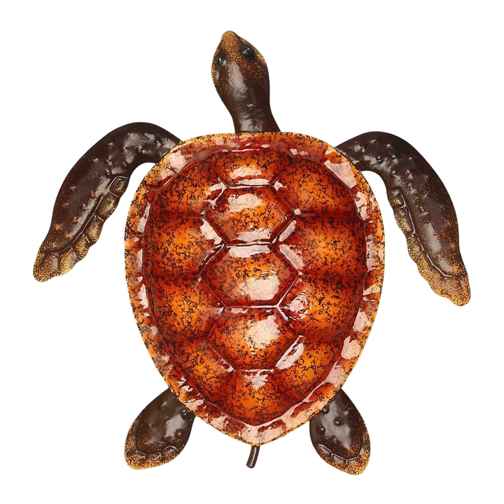 Handmade Colorful Iron Tortoise Wall Statue Figurines Miniatures indoor ...