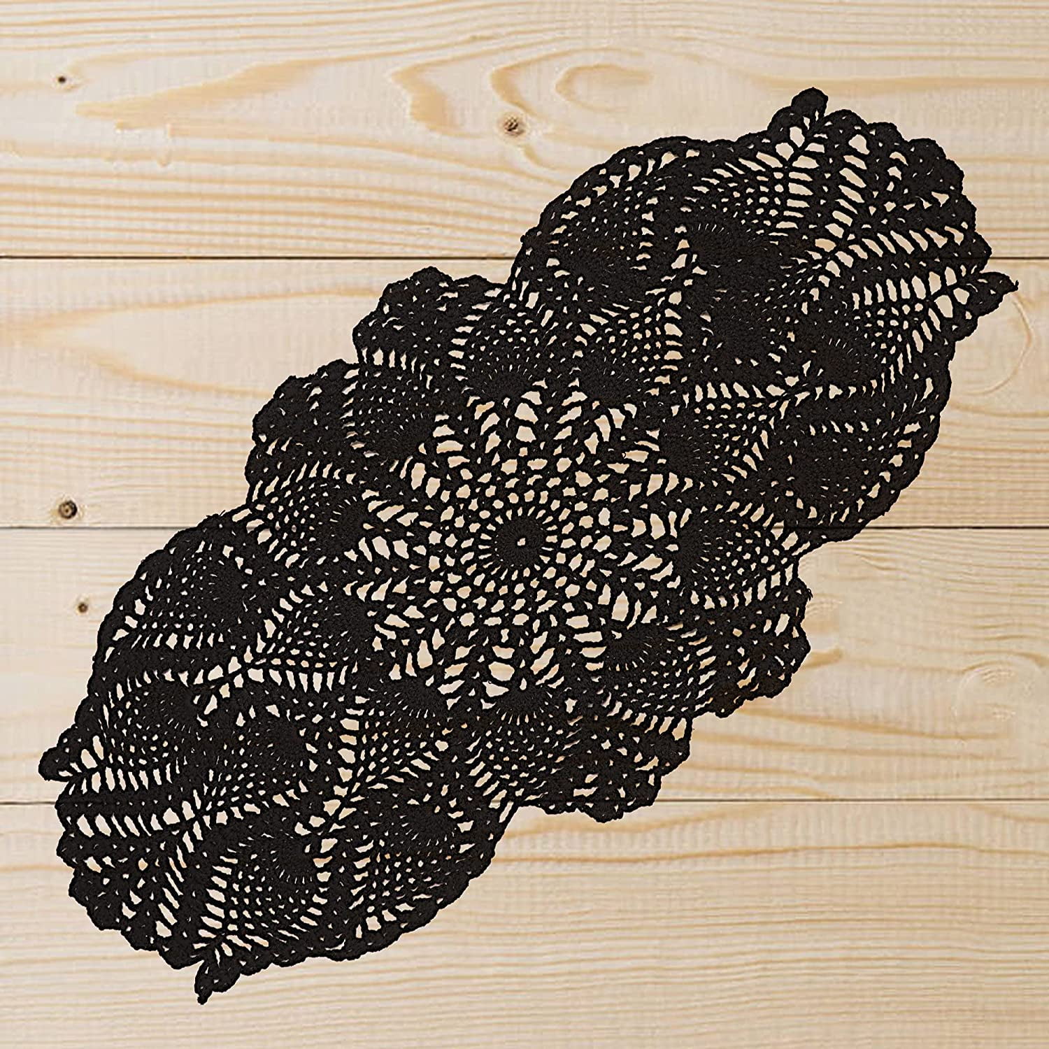 Handmade Cotton Black Lace Doilies - Elegant Home Decor and Crafts - 23 ...