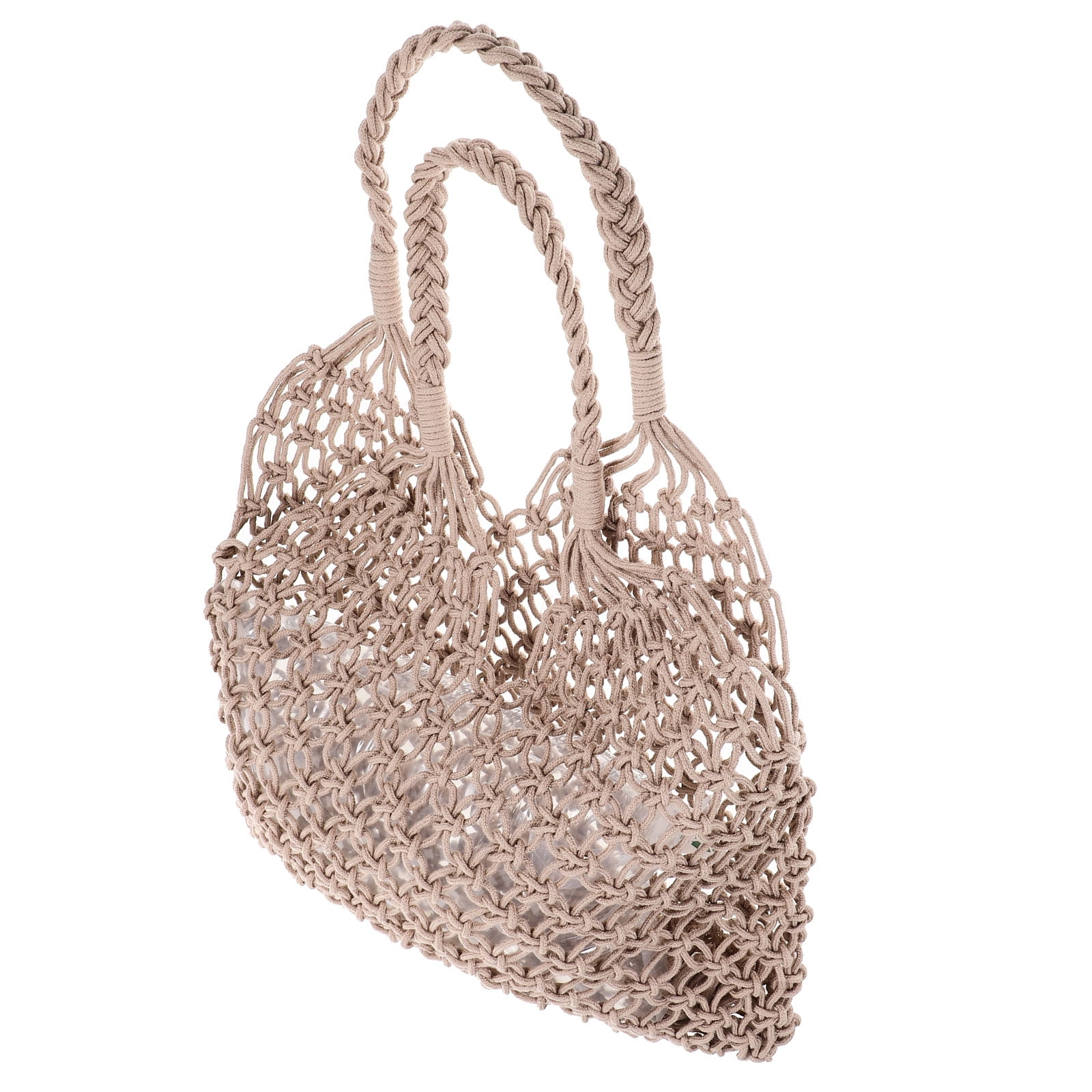 Handmade Cotton Woven Mesh Hollow Casual Unlined Shoulder Bag Satchel ...