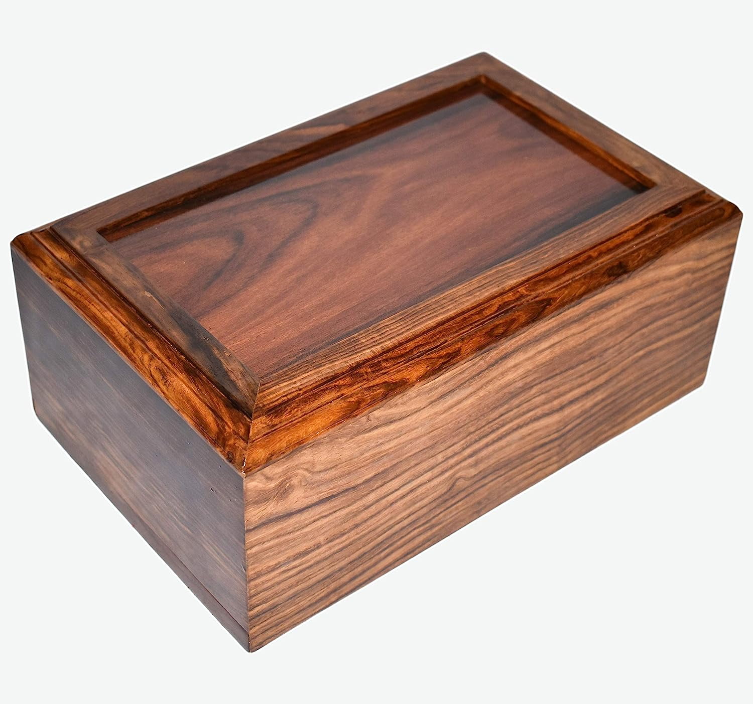 Handmade & Crafted Rosewood Borders Engraving Wooden Cremation Box/Urns ...