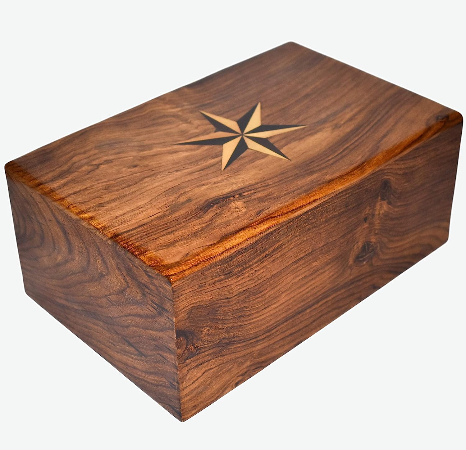 Handmade & Crafted Rosewood Borders Engraving Wooden Cremation Box/Urns ...