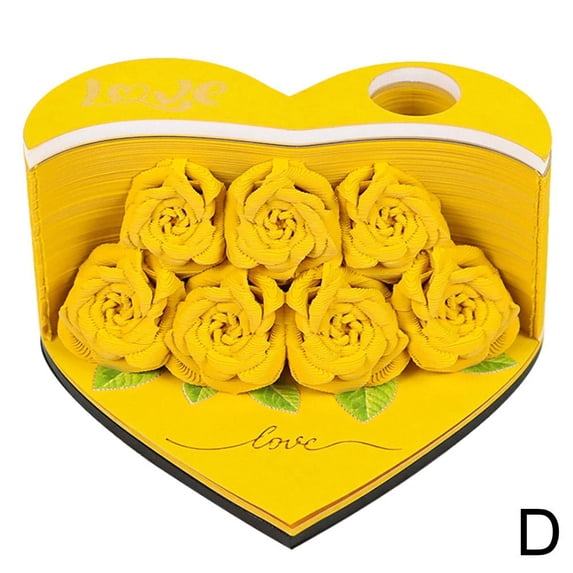 Handmade Crafts 3D Carving Sticky Notes Message Paper Self Sticky 3D ...