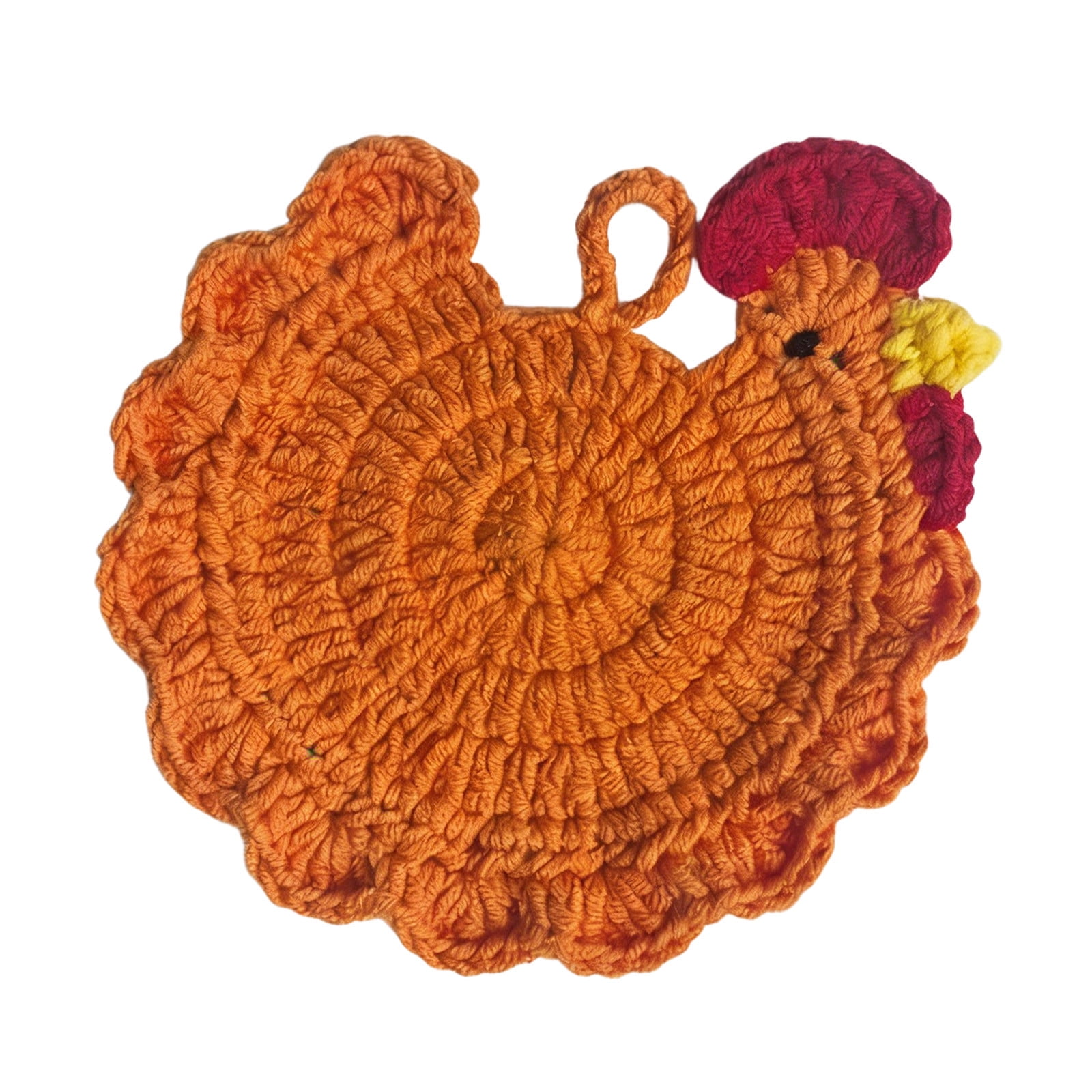 Handmade Crochet Chicken Coasters Funny Cute Animal-Themed Drink ...