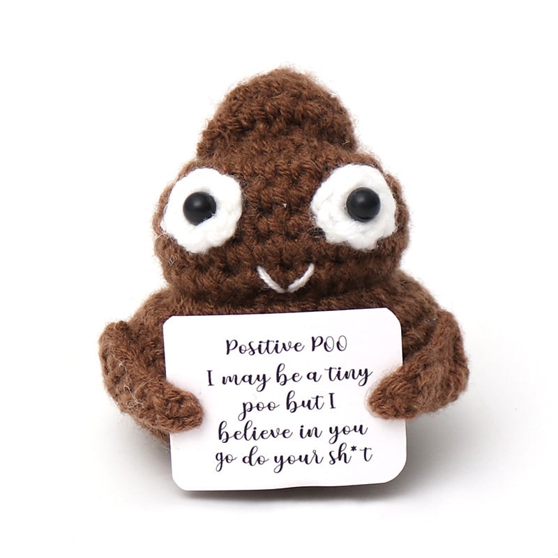Handmade Crochet Emotional Poo Gifts, Mini Fun Green Gifts Comfort ...
