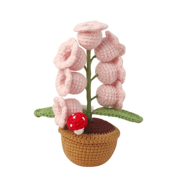 Handmade Crochet Flower Lamp Artificial Flowers Crochet Night Light ...