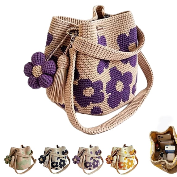 Handmade Crochet Flower Tote, Crochet Handbags for Women, Crochet Purse ...