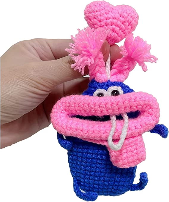 Handmade Crochet Key Holder, Crochet Sausage Mouth Car Key Case ...
