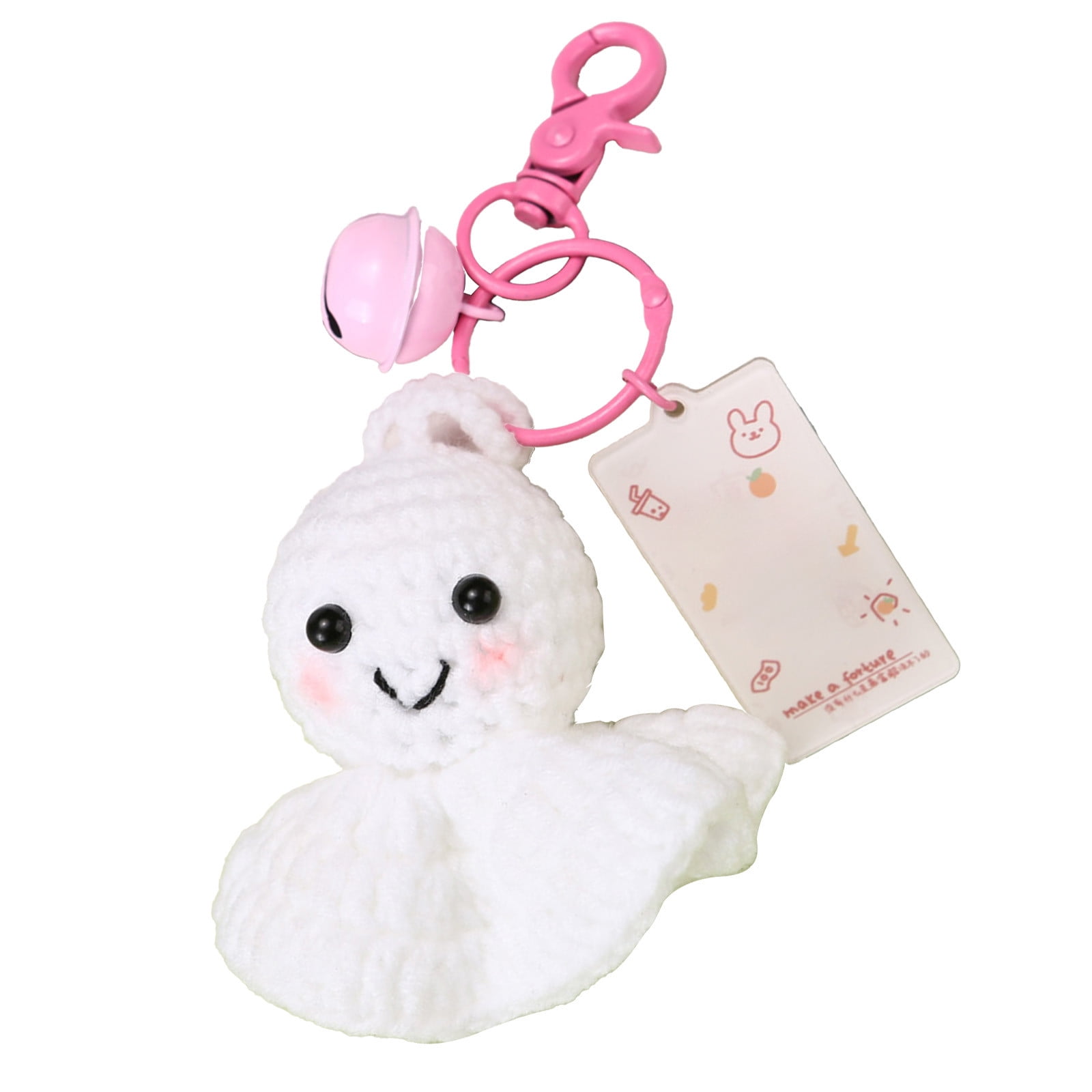 Handmade Crochet Rabbit Keychain 3.94-inch Wool Pendant | Cute Animal ...