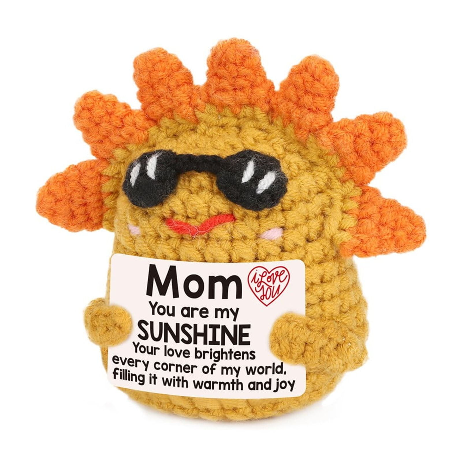 Handmade Crochet Sun Doll - Bright Smiling Sunshine Plush Toy, Positive ...