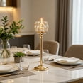 Handmade Crystal Metal Hollow Table Candlestick Decorative Ornament for ...