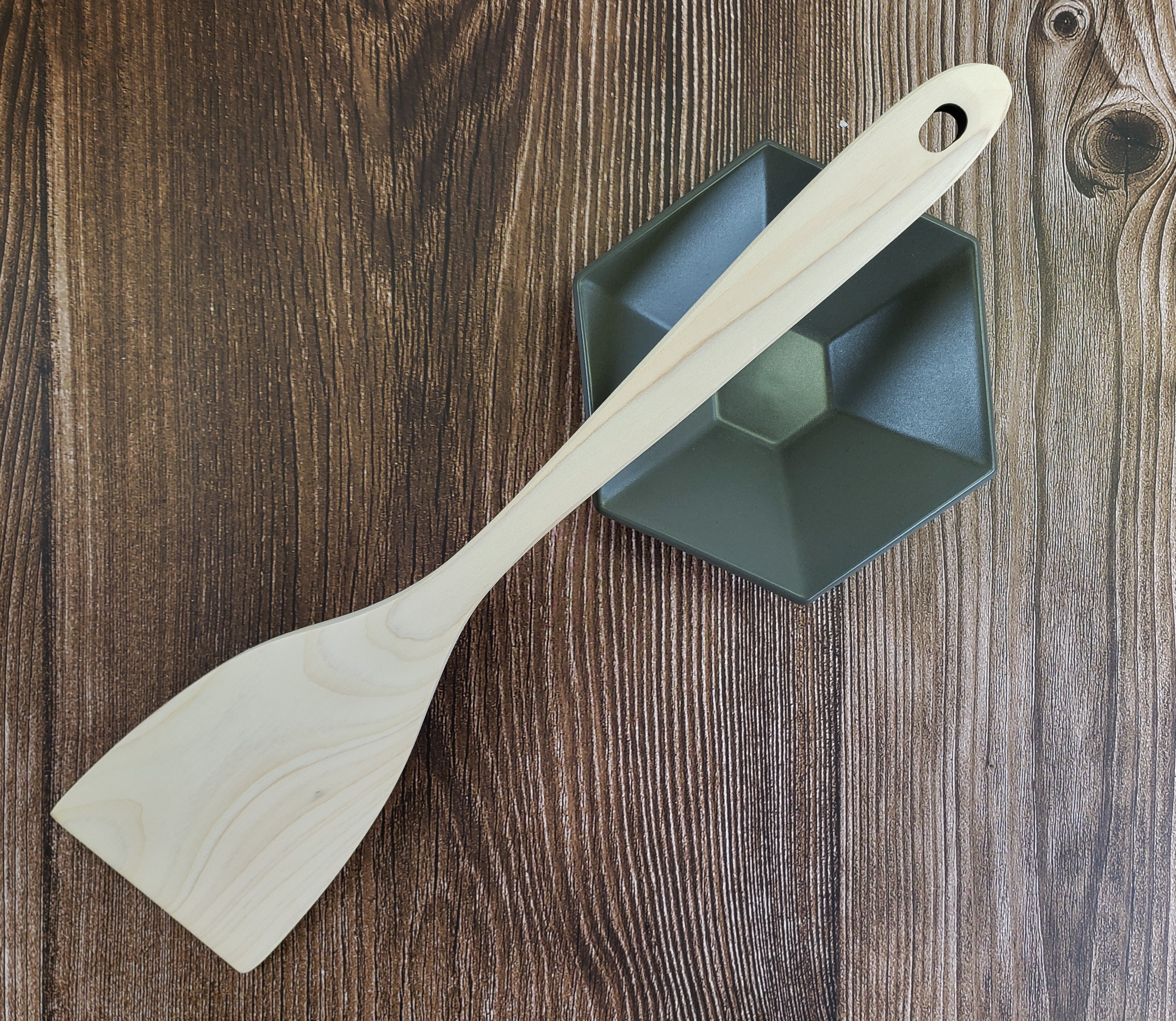 Handmade Cypress Hinoki Wooden Spatula, Kitchen Turner, Flipper,Scraper, Solid One Whole Piece ...