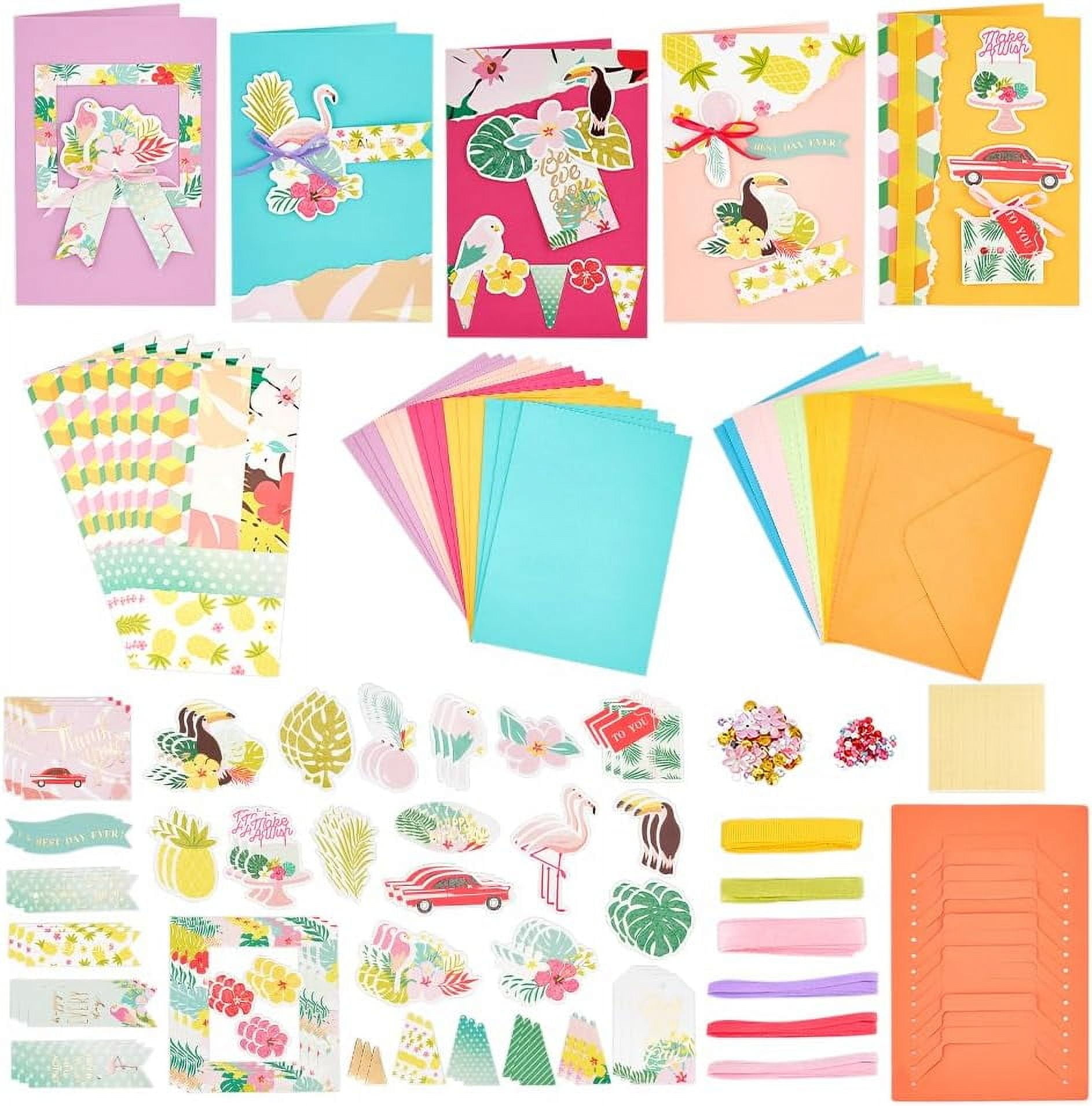 Handmade DIY Greeting Card Kits 15 Blank Cards 15 Colorful Envelopes ...