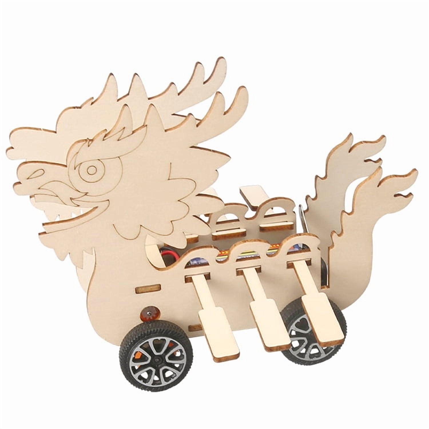 Handmade DIY tech mini-projects and small toys,Dragon Boat Carriage ...