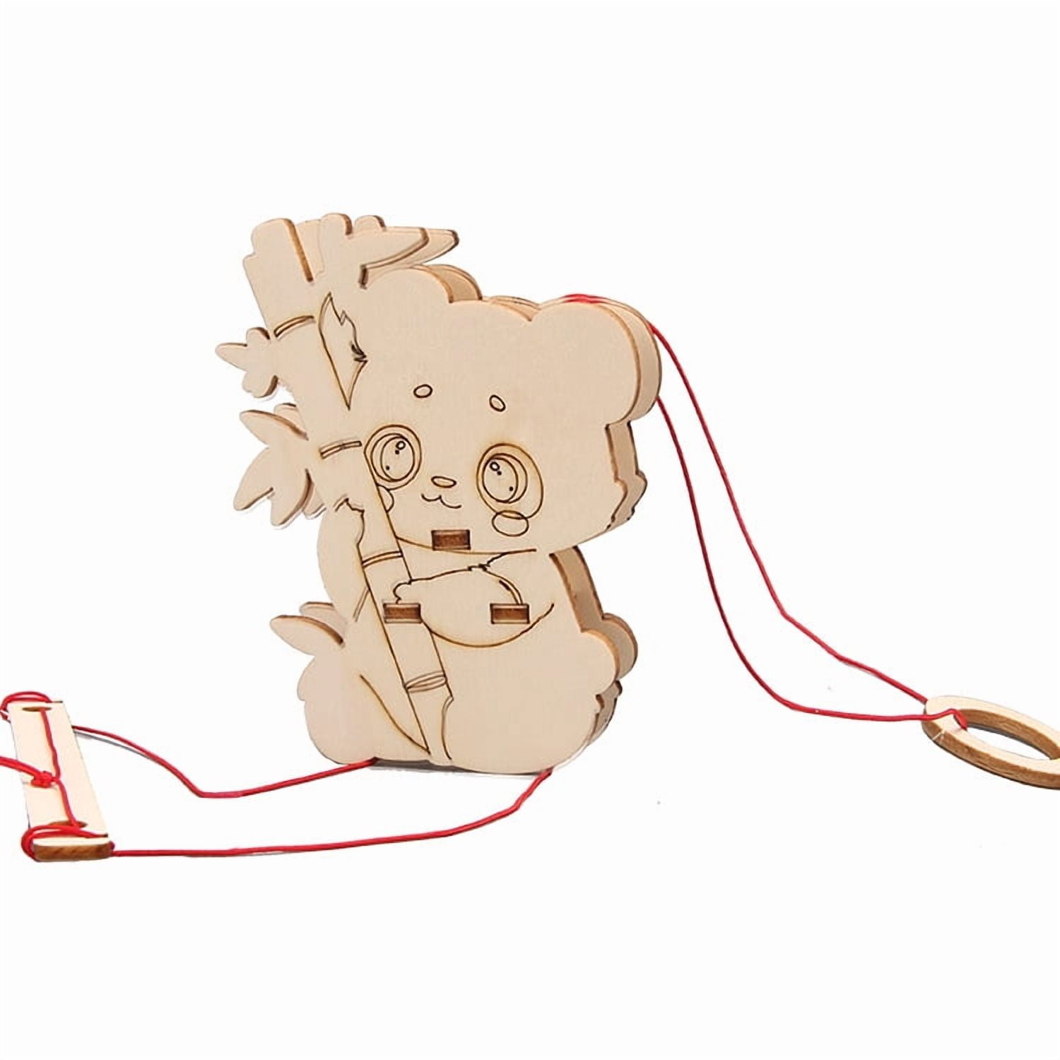 Handmade DIY tech mini-projects and small toys,Panda climbing a rope ...