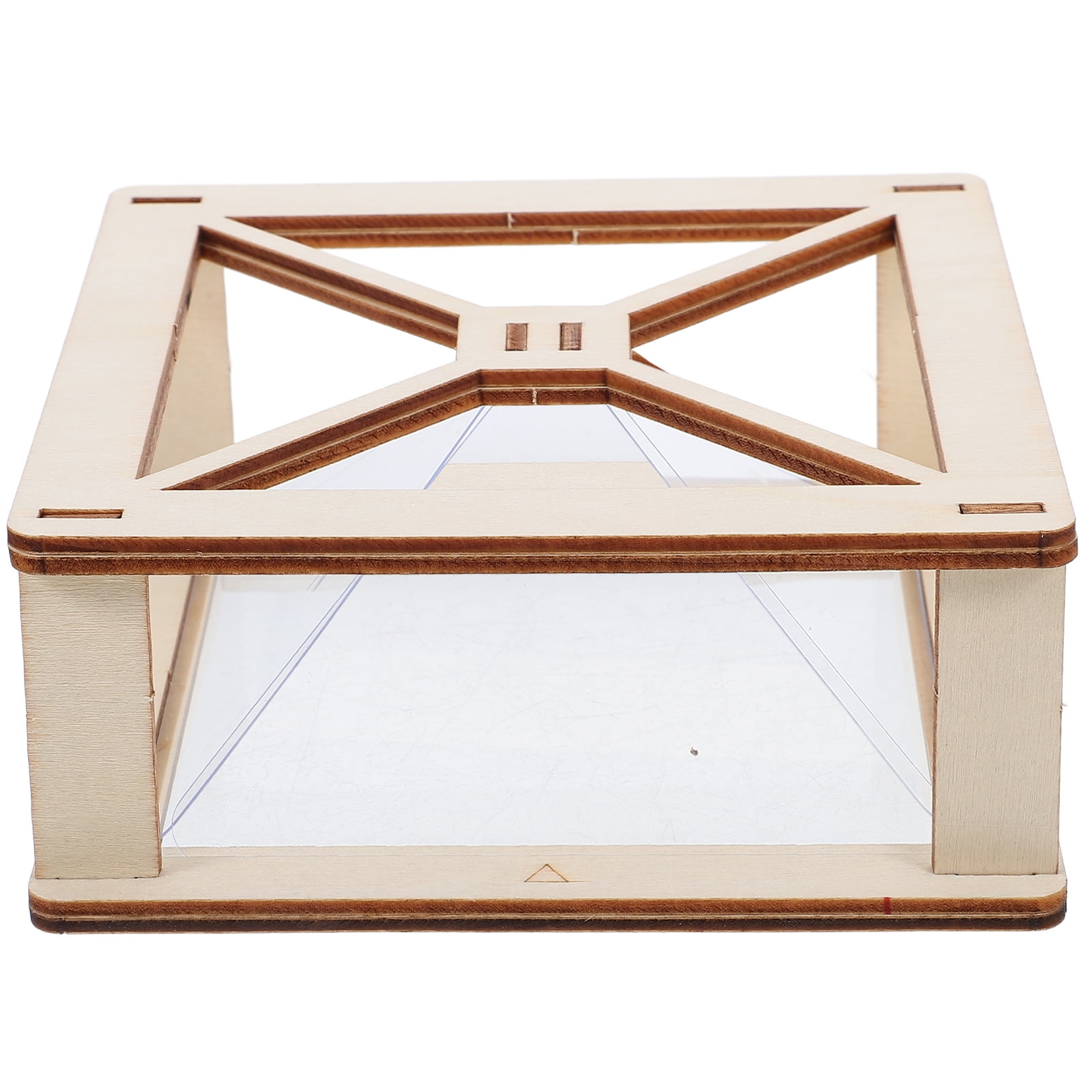 FRCOLOR DIY 3D Holographic Science Projector Kit for Kids in Beige Wood for Exploration and STEM ...