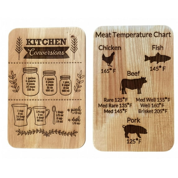Handmade Double-Sided Cutting Boards Measurement Conversion Cutting ...