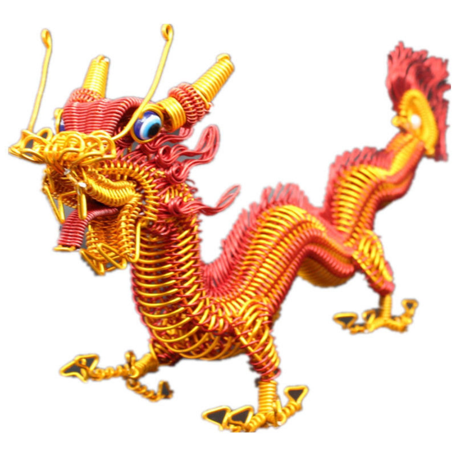 Handmade Dragon Wire Sculpture Metal Ornament Mythical Creature Craft ...