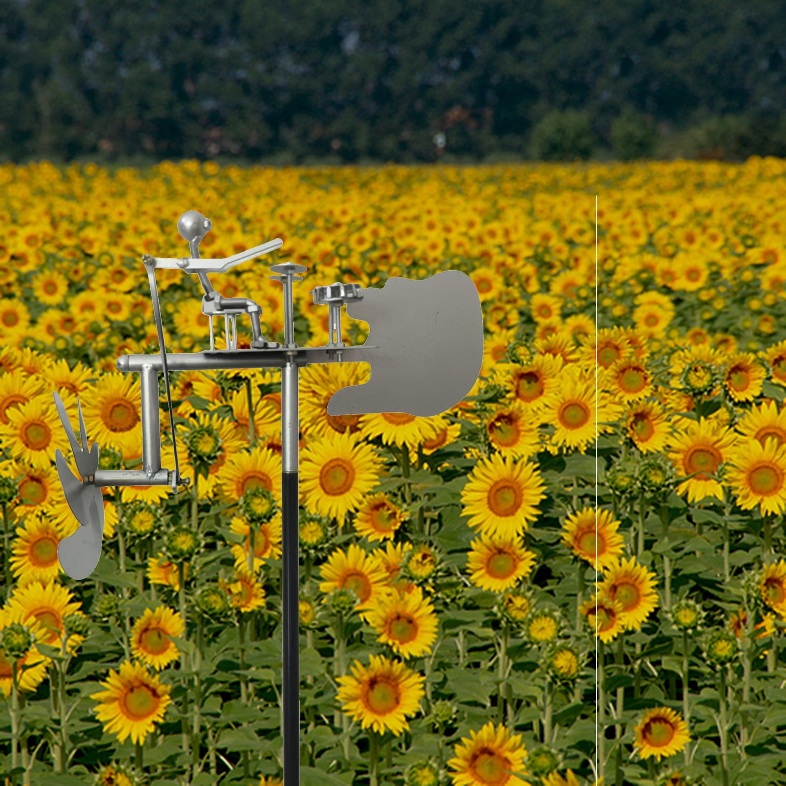 Handmade Drummer Windmill Spinner Garden Wind Spinners Metal Wind ...