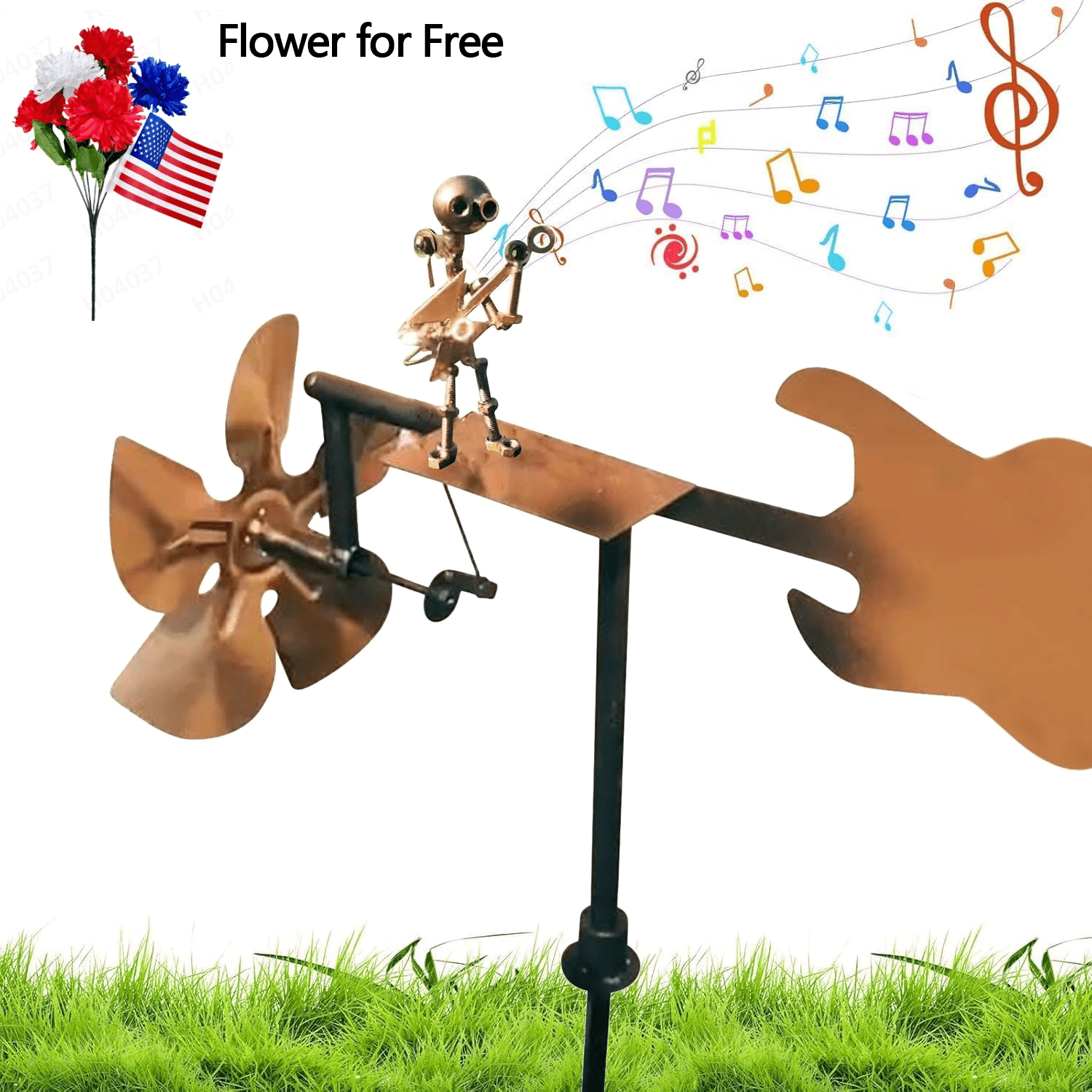 Handmade Drummer Windmill Spinner Metal Wind Spinners Outdoor ...