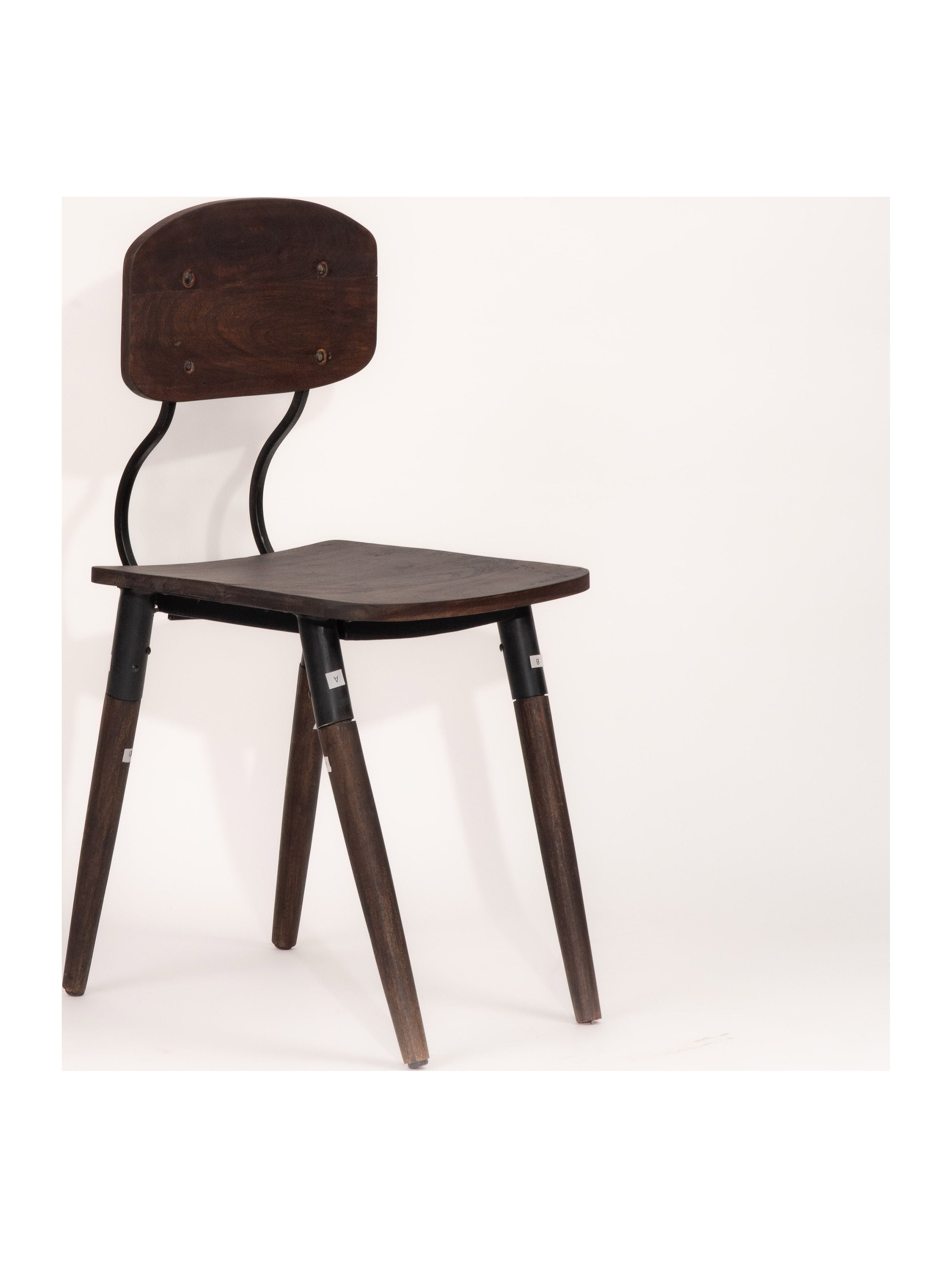 Handmade Eco-Friendly Vintage Acacia Wood & Iron Walnut Black Rectangle ...