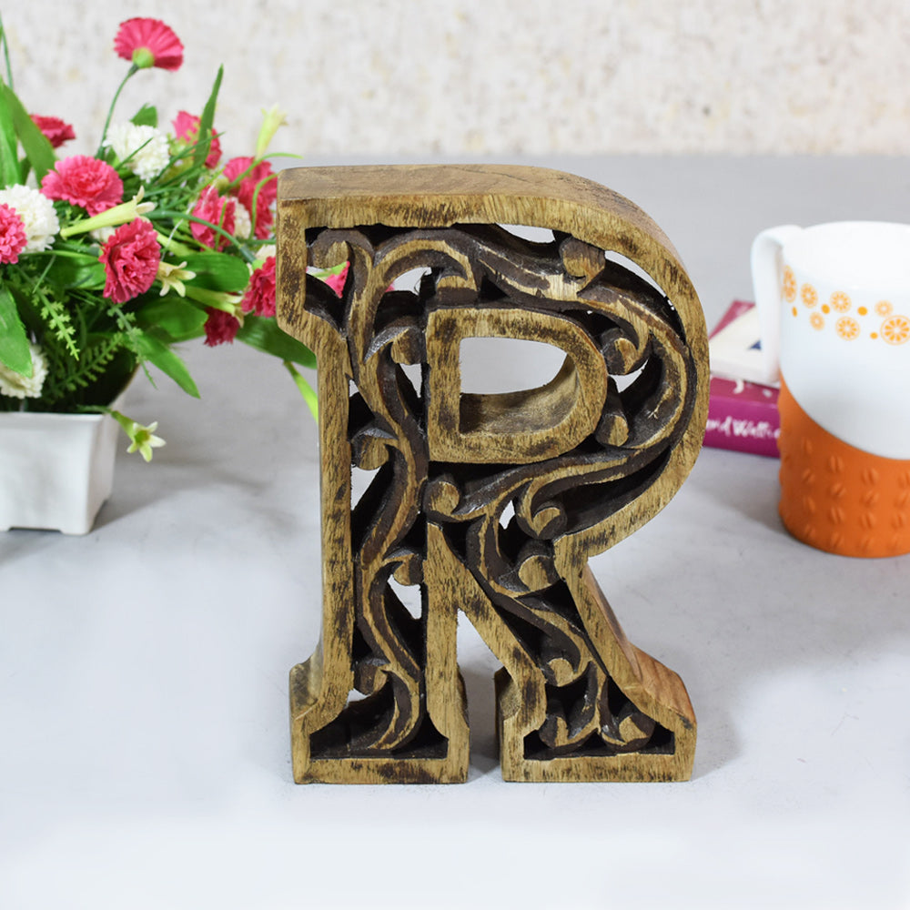Handmade Eco-Friendly Wall Décor "R" Alphabet Letter Block For Study ...