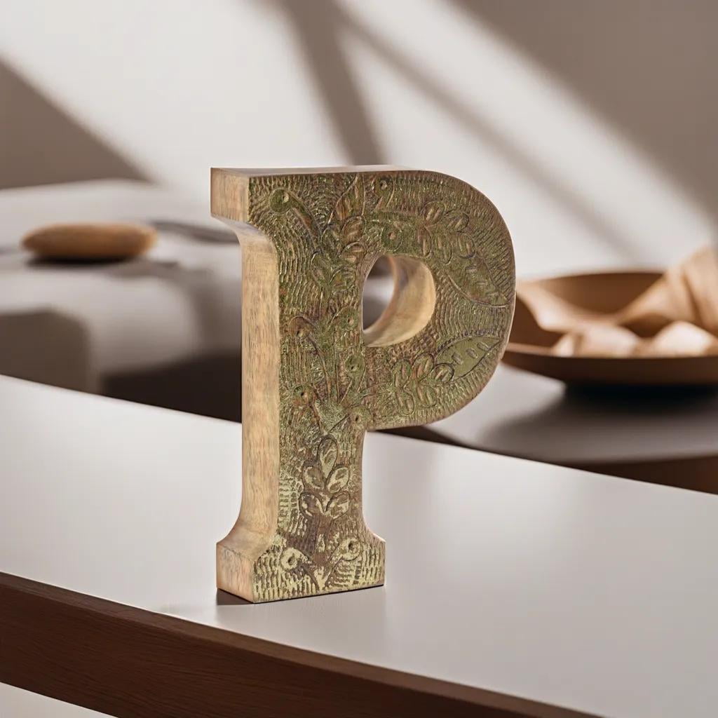 Handmade Eco-Friendly Wall Mount & Table Top Décor Natural-Gold Foil "P ...