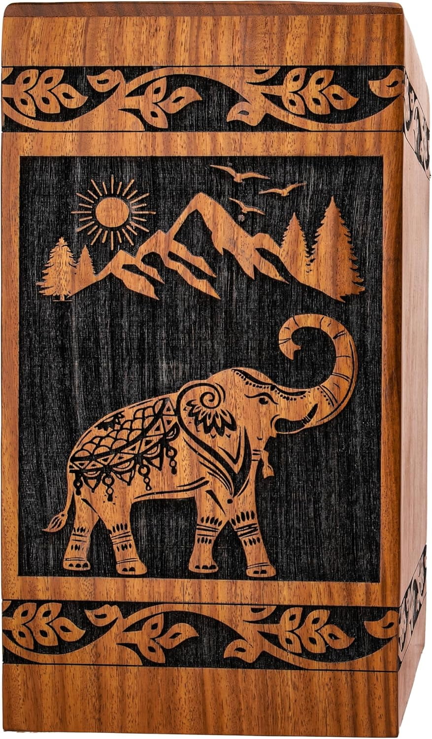 Handmade Elephant Urn for Human Ashes Adult Male Female - Wooden Urns ...