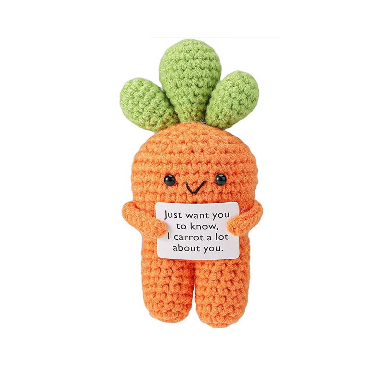 Handmade Emotional Support Carrot, Handmade Positive Crochet with ...