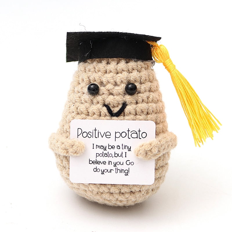 Handmade Emotional Support Potato, Handmade Positive Crochet Potato ...