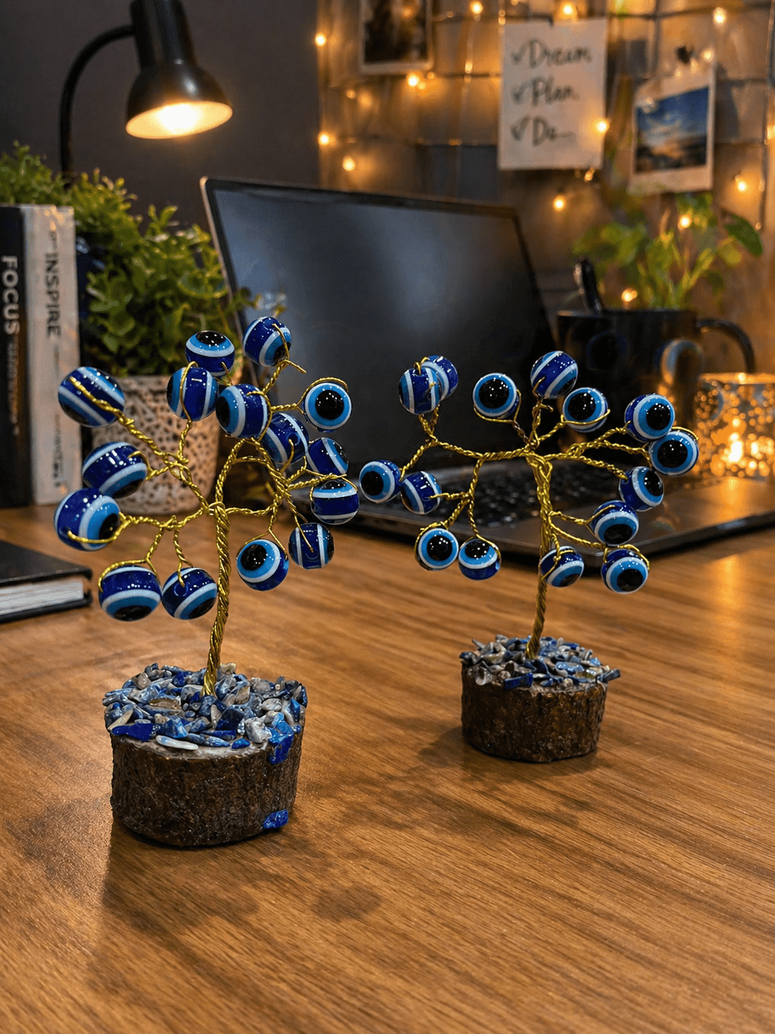 Handmade Evil Eye Tree for Home Decor Protection Tree with Blue Nazar ...