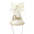 Handmade Fabric Birthday Hat for Baby with Bowknot Accent for 1 Year ...