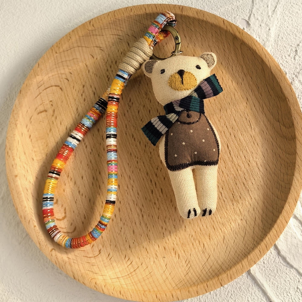 Handmade Fabric Cute Cartoon Animal Pendant Keychain Fashionable Bag ...