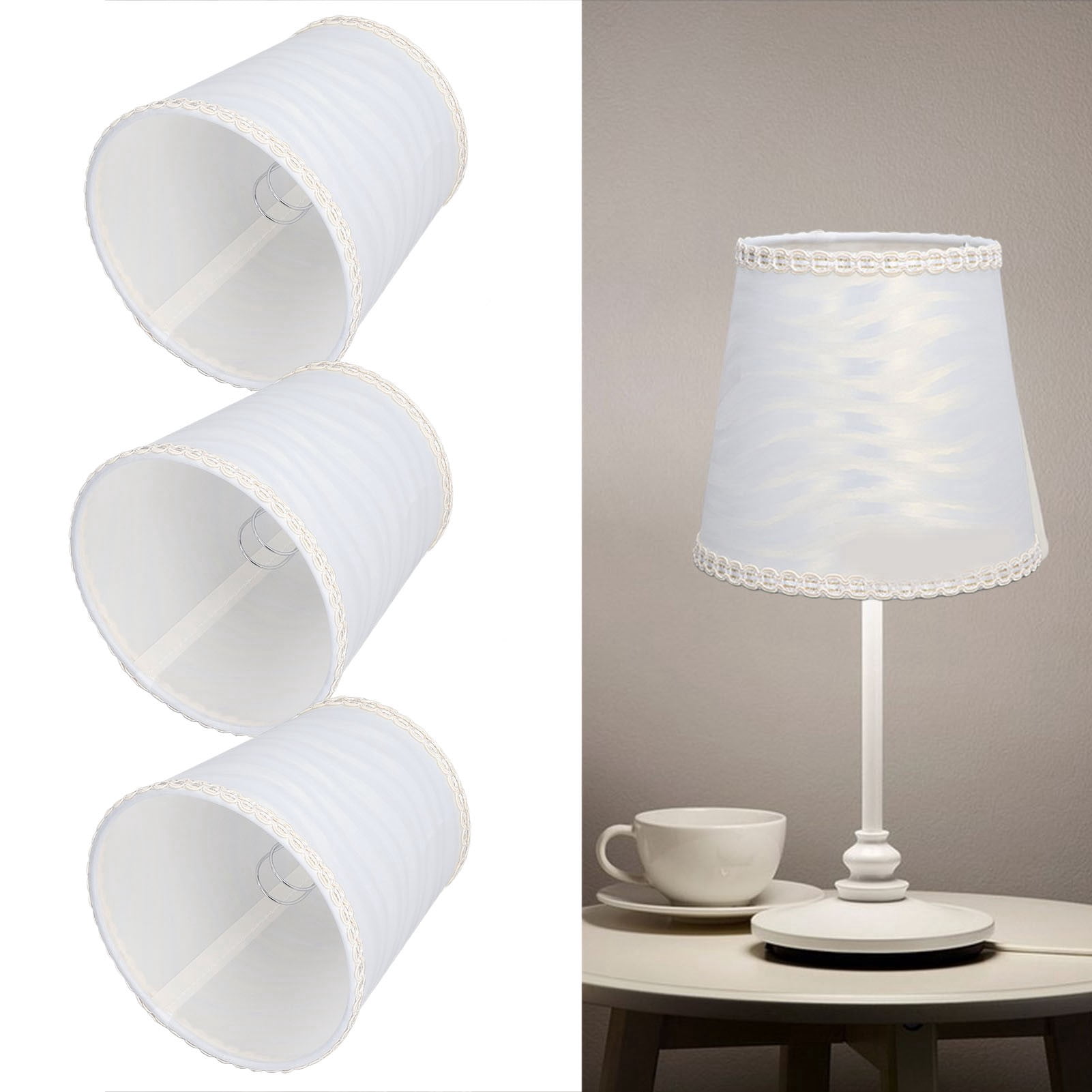 Handmade Fabric Lamp Shade For Chandeliers Table Lamps, 5.9" X 5.5", 3 ...