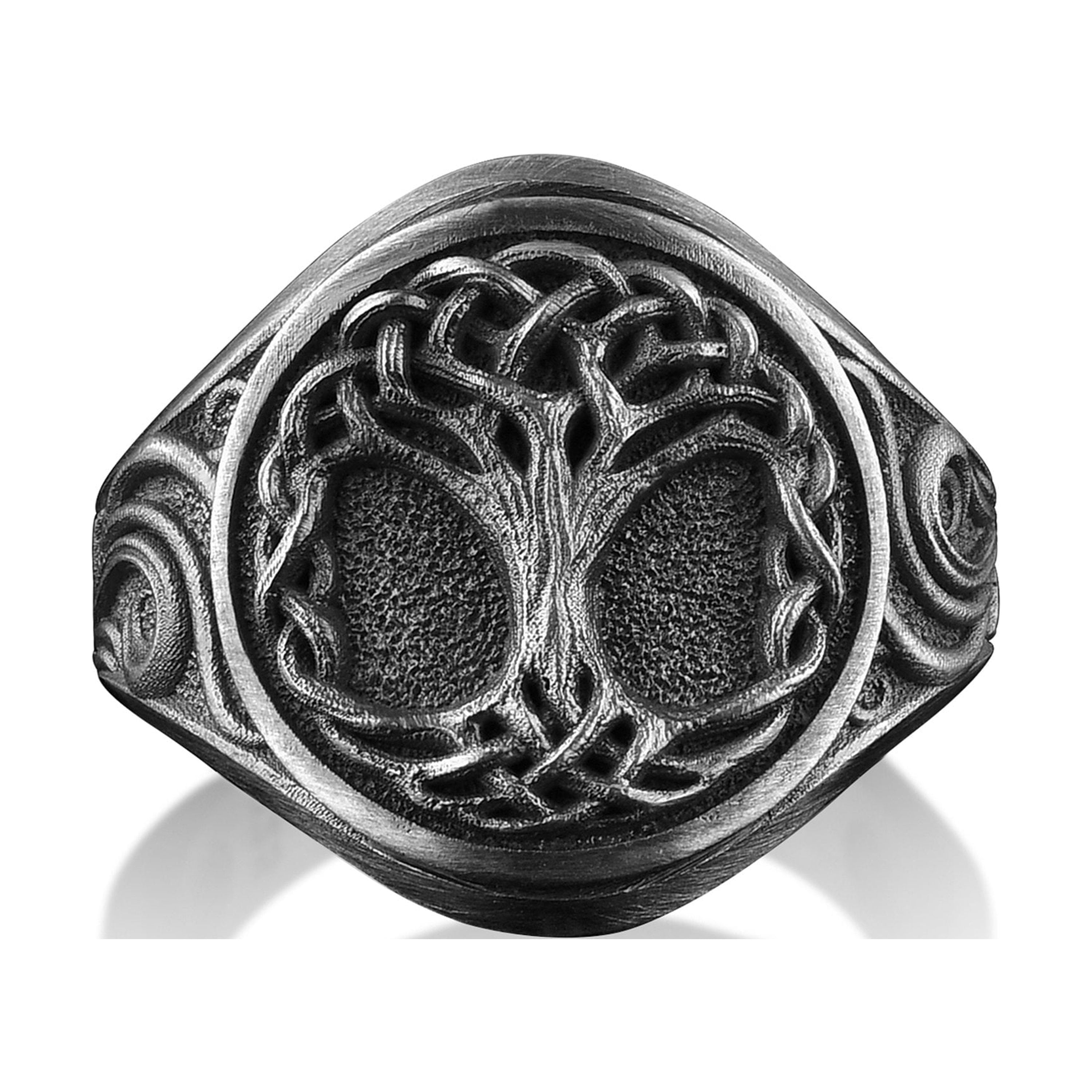 Handmade Family Tree Sterling Silver Ring, Viking Yggdrasill Boho Men ...