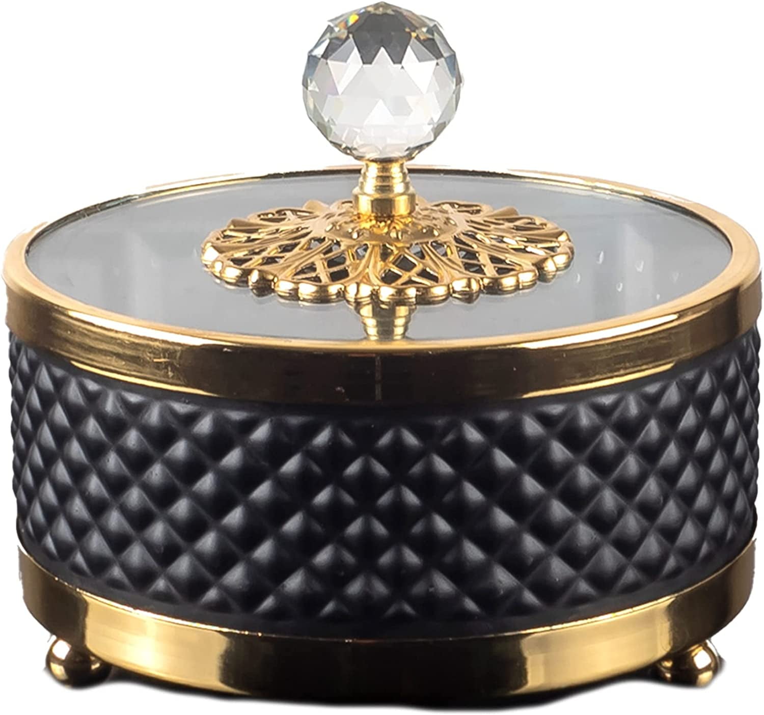 Handmade Fancy Candy Bowl, Round Decorative Sugar Serving Dish with Lid ...