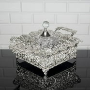 Handmade Fancy Candy Bowl, Round Decorative Sugar Serving Dish with Lid ...