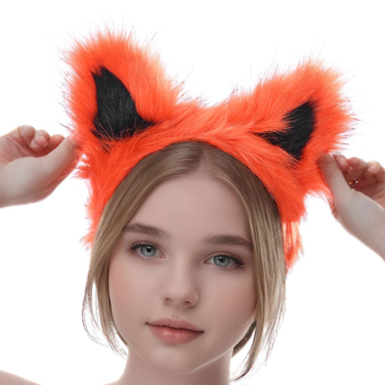 Handmade Faux Furs Cats Wolf Foxes Dog Ears Headband Halloween Cosplay ...