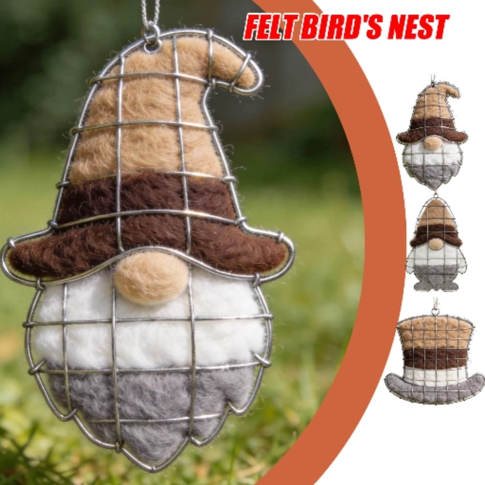 Handmade Felt Bird Nest - Reusable Top Hat Shaped Bird Shelter ...