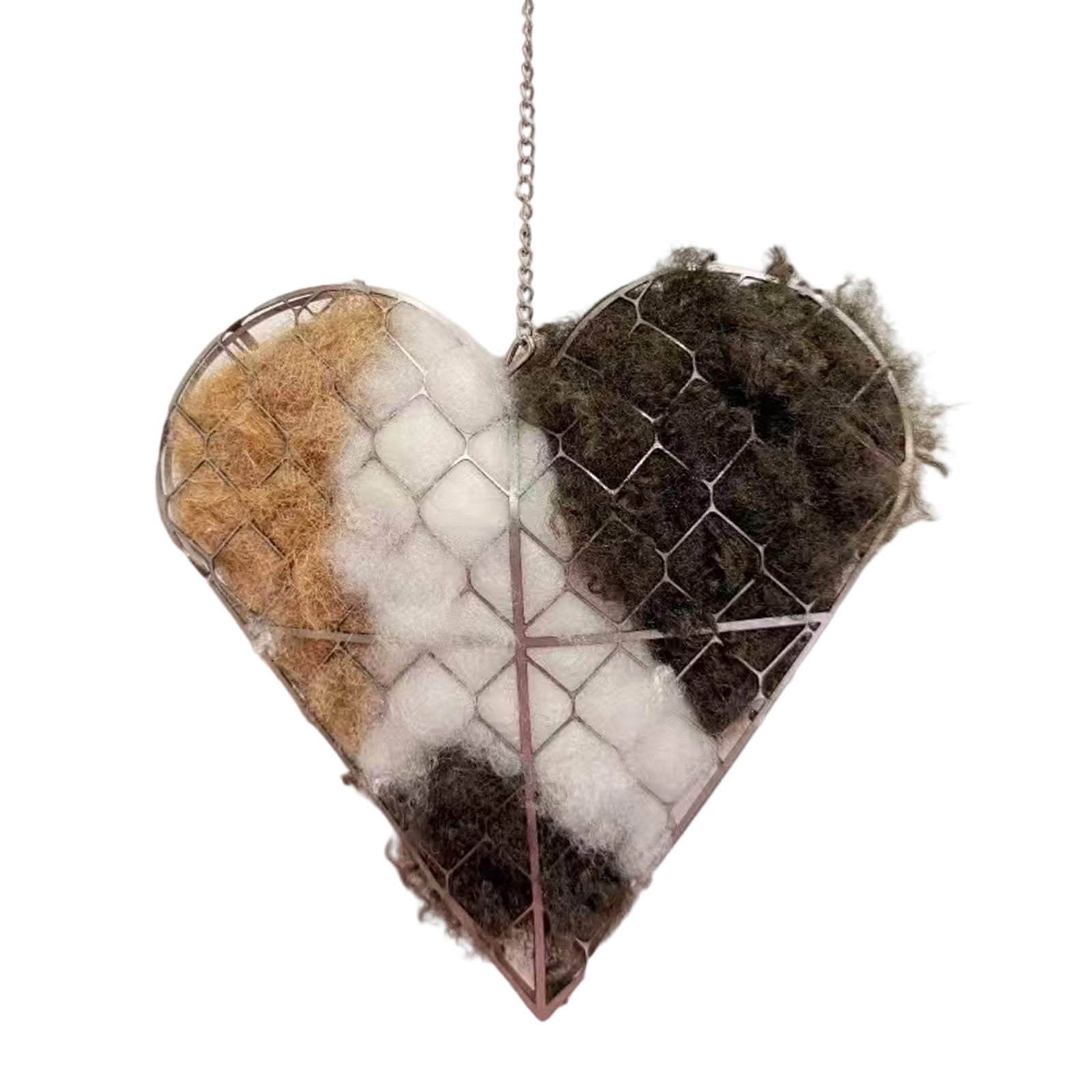 Handmade Fiber Bird Nesting Heart, Birds Nests Material Holder ...