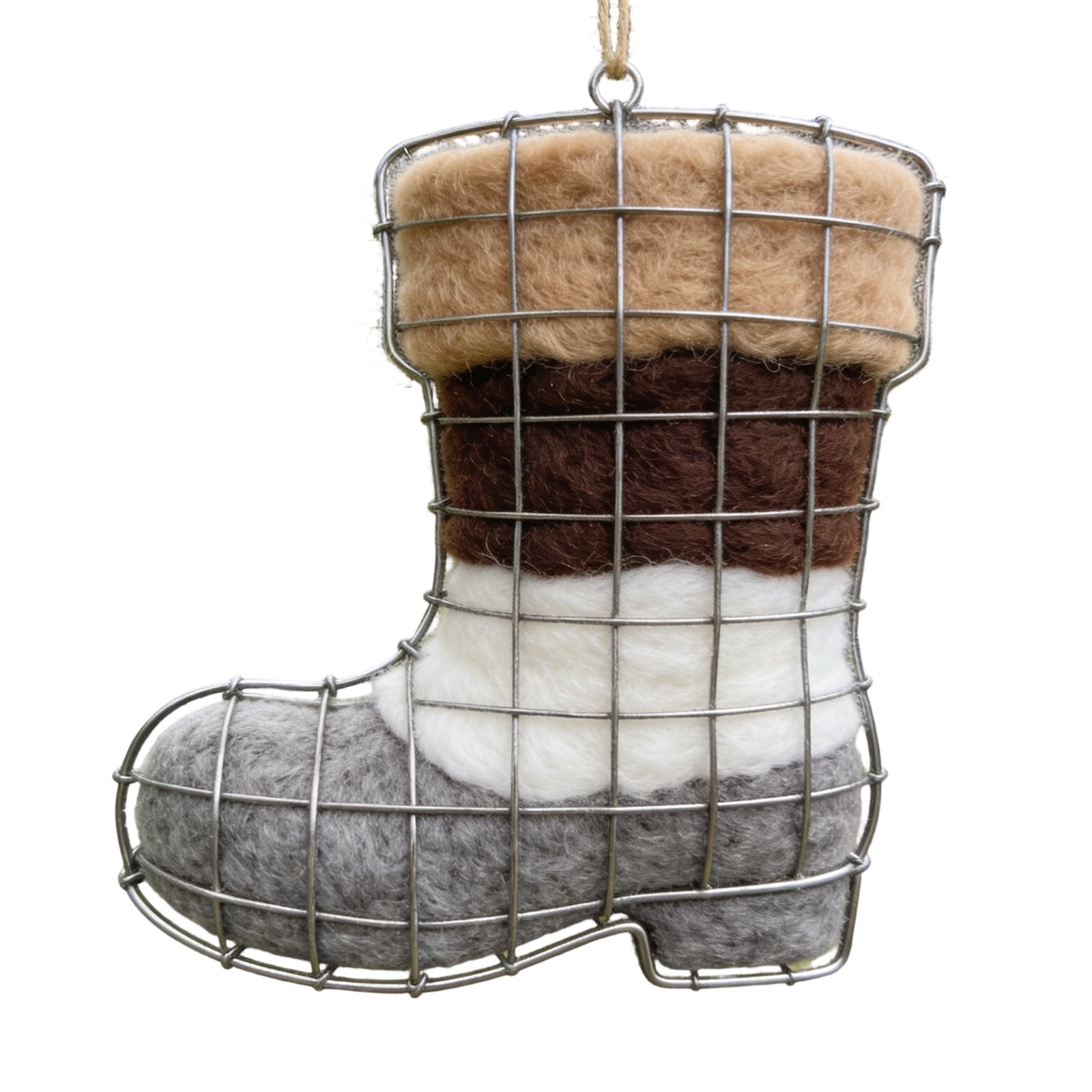 Handmade Fiber Bird Nesting Santa Boot, Birds Nests Material Holder ...