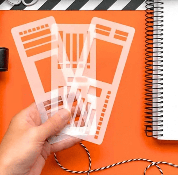 Handmade Flexible Record Template, 3-Pack Reusable Planner Stencil Set ...