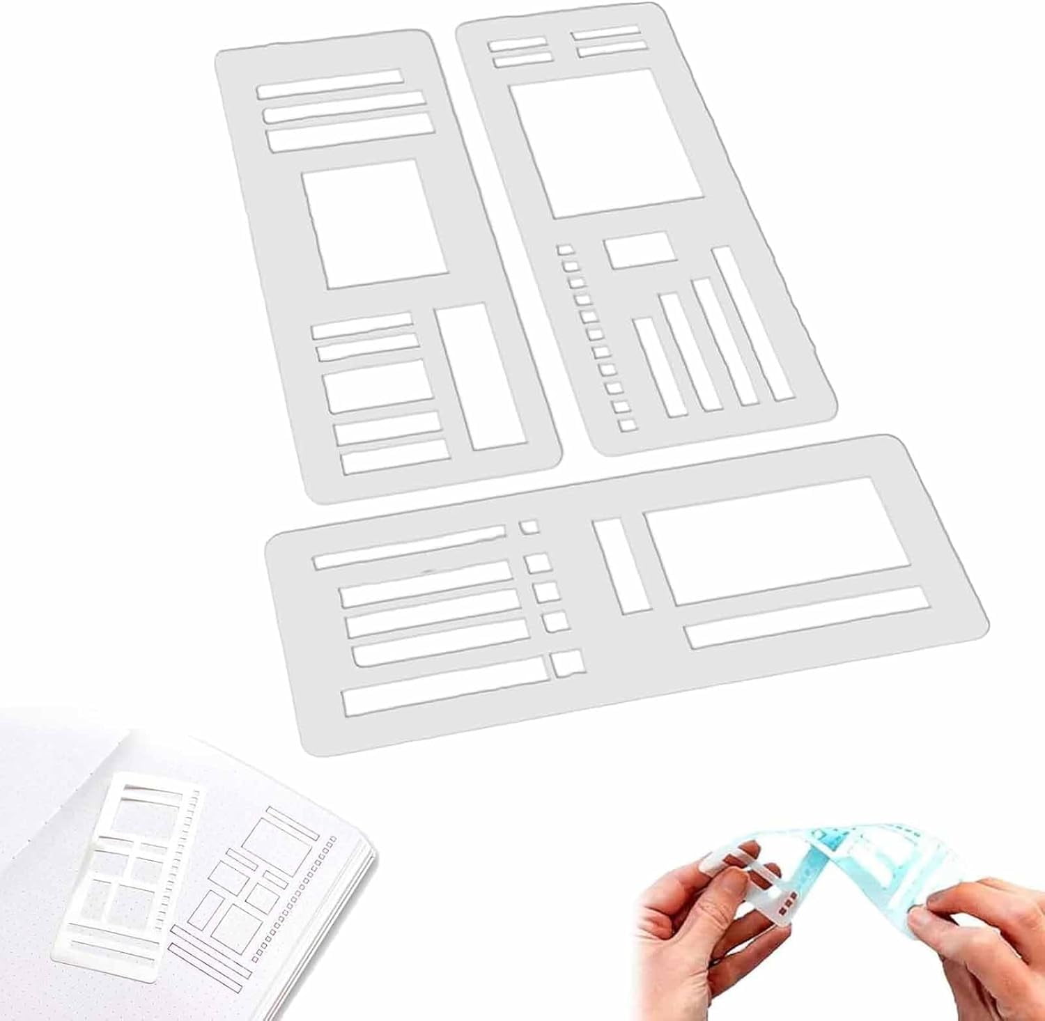 Handmade Flexible Record Template, 3-Pack Reusable Templates Planner ...