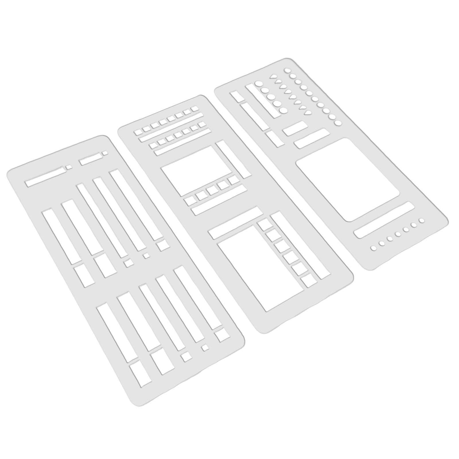 Handmade Flexible Record Template, 3pack Flexible Journal Stencil Set ...