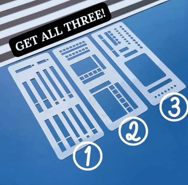 Handmade Flexible Record Template,Calendar Stencils For Planners 3-Pack ...