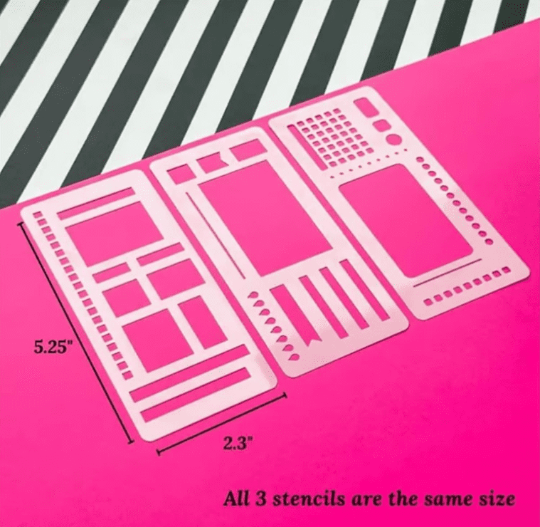 Handmade Flexible Record Template,Calendar Stencils For Planners 3-Pack ...